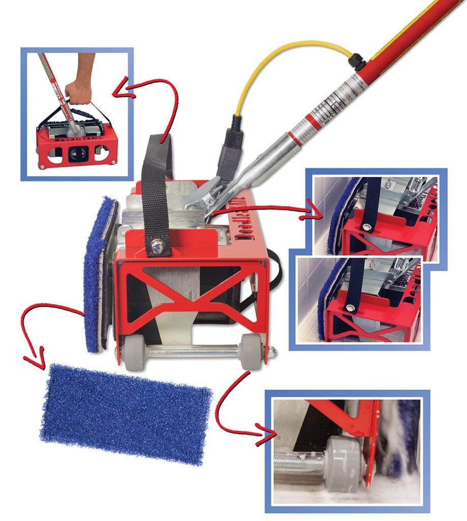 Baseboard Cleaning Tool, Scrub & Strip Attachment | Doodle Skate